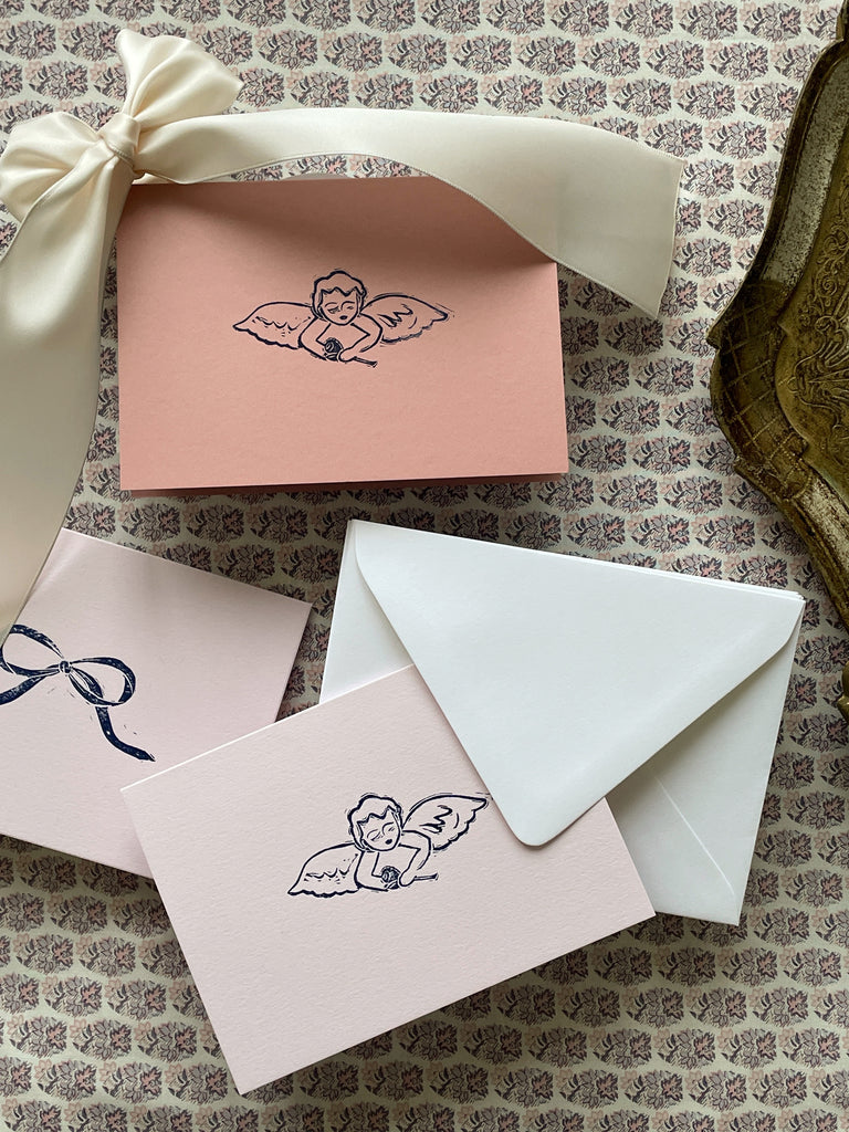 Linocut Bow Greeting Cards – Sonni & Blush